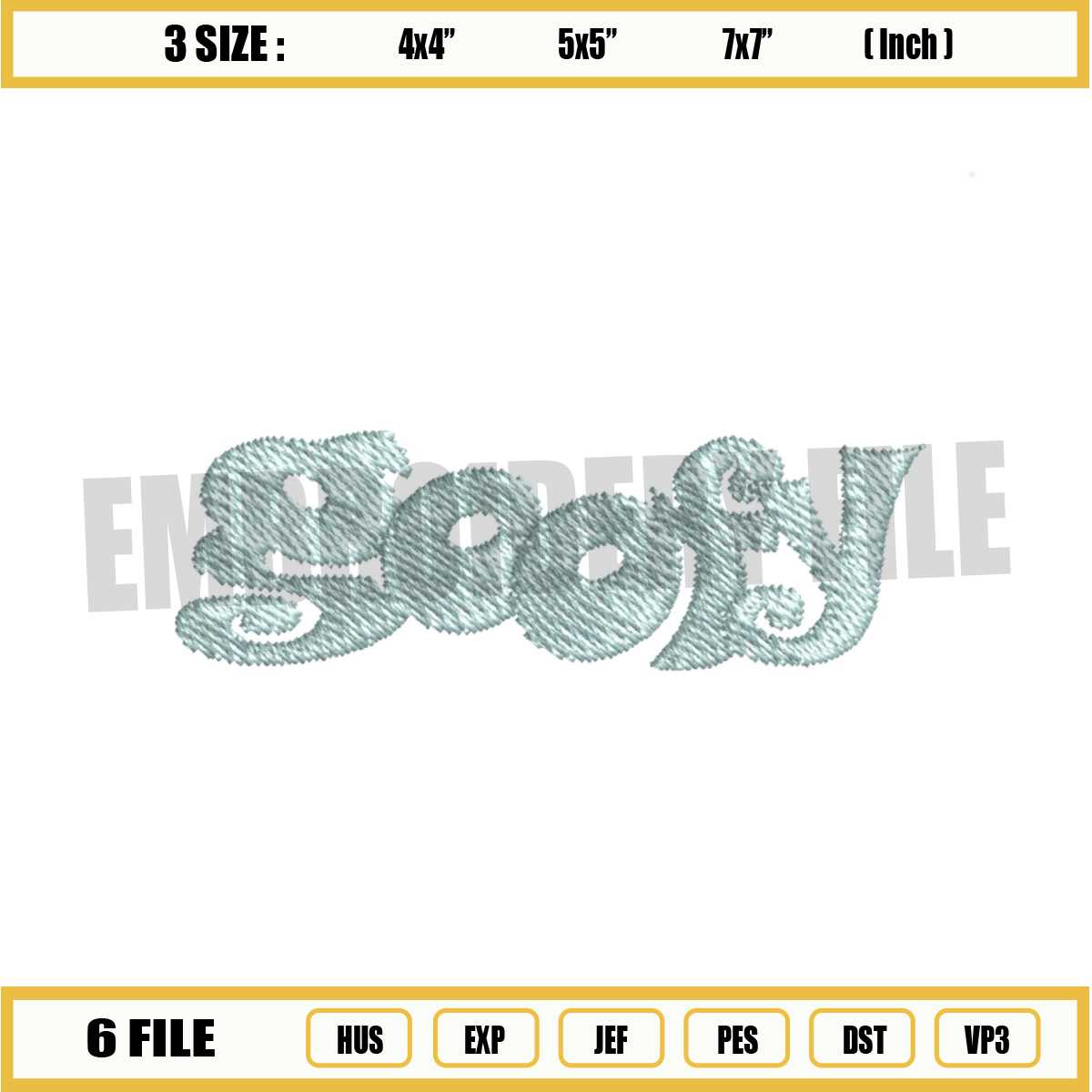 Goofy Logo Embroidery Design Png - Inspire Uplift