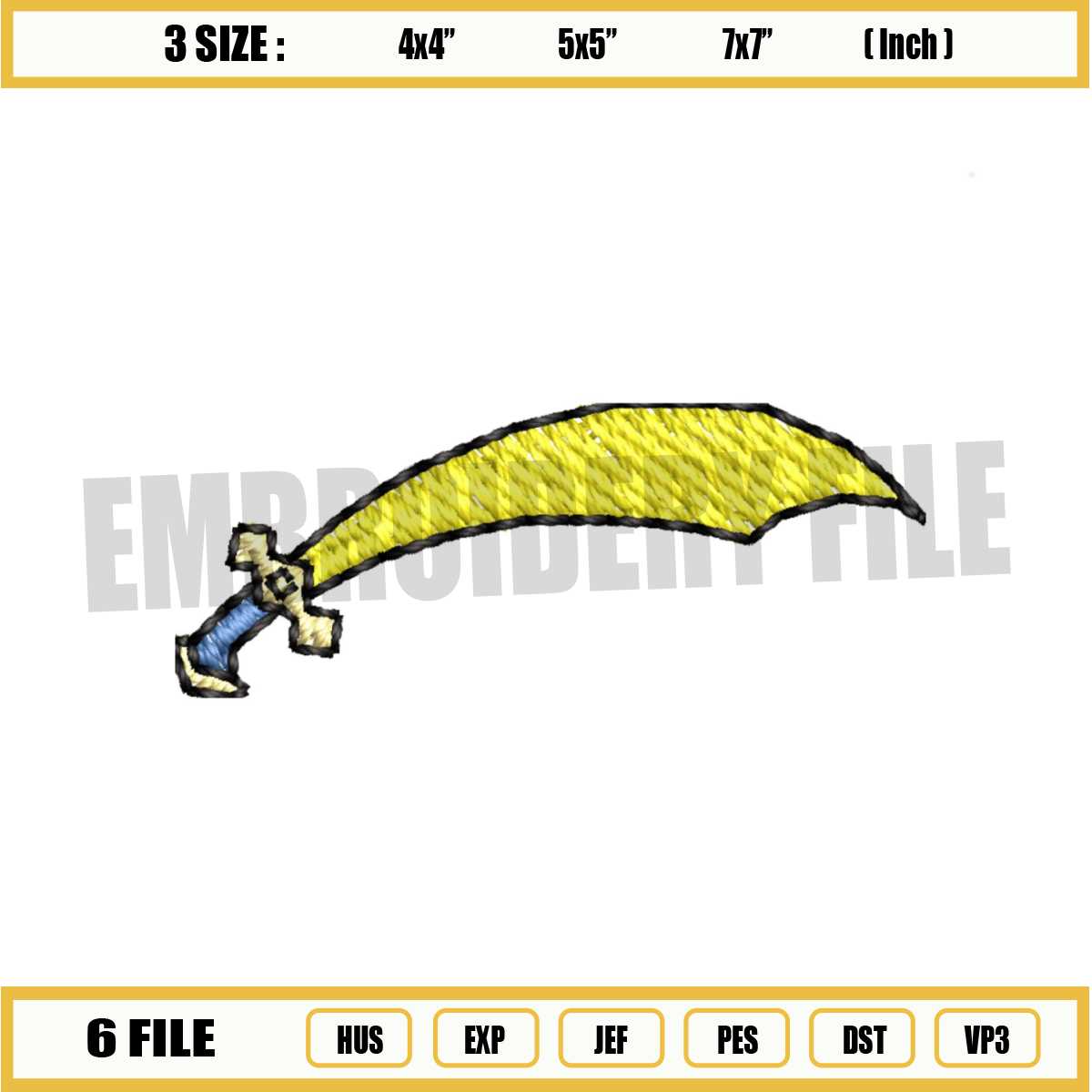 Aladdin's Sword Embroidery ,png | Inspire Uplift