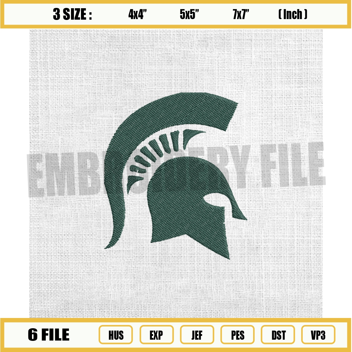 Michigan State Spartans NCAA Logo Embroidery Design | Inspire Uplift