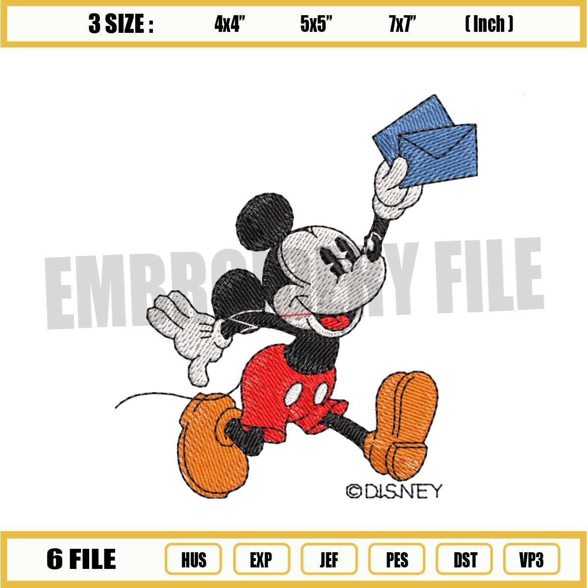 Mickey Letter Disney Embroidery Design ,png | Inspire Uplift