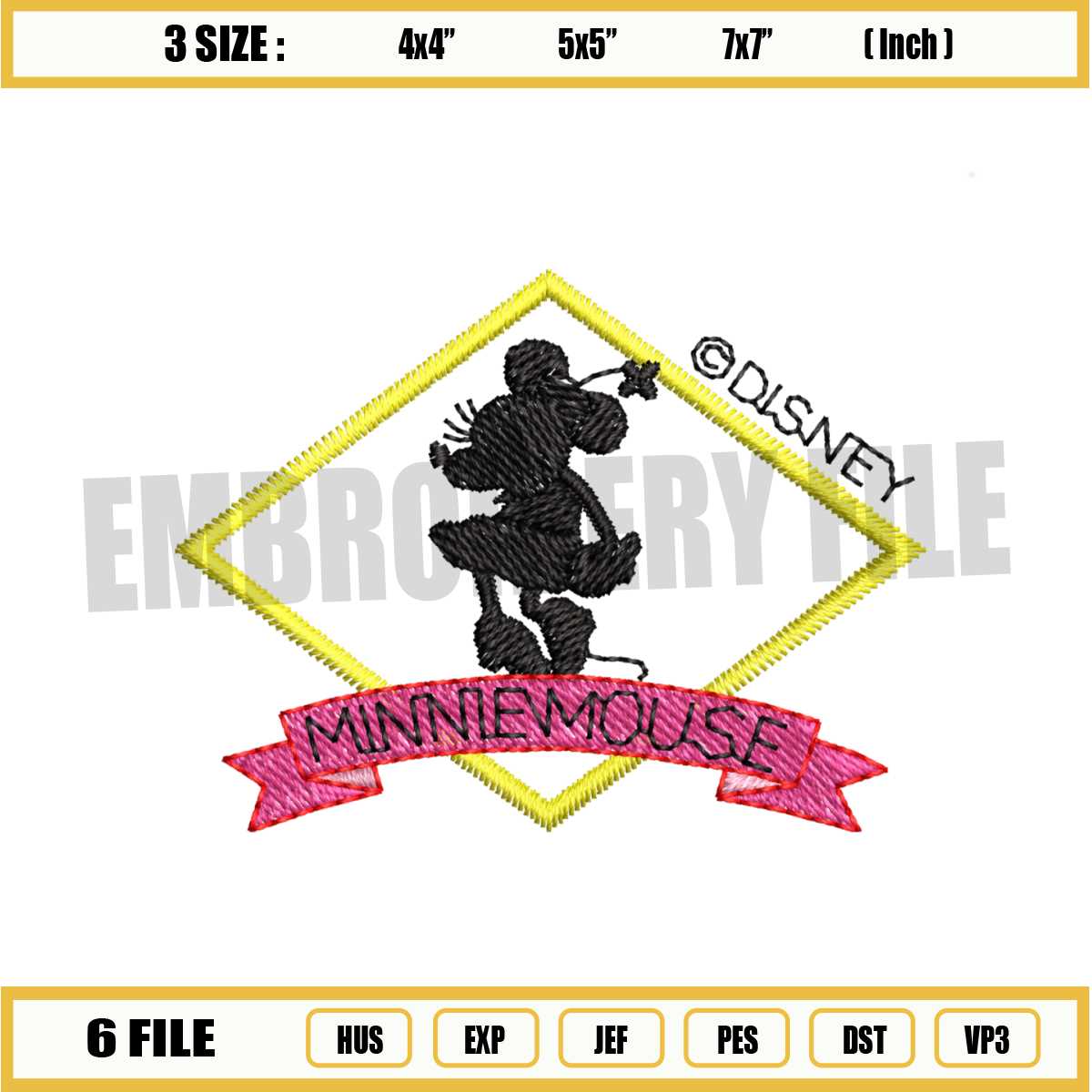 Minnie Mouse Logo Disney Embroidery ,png - Inspire Uplift
