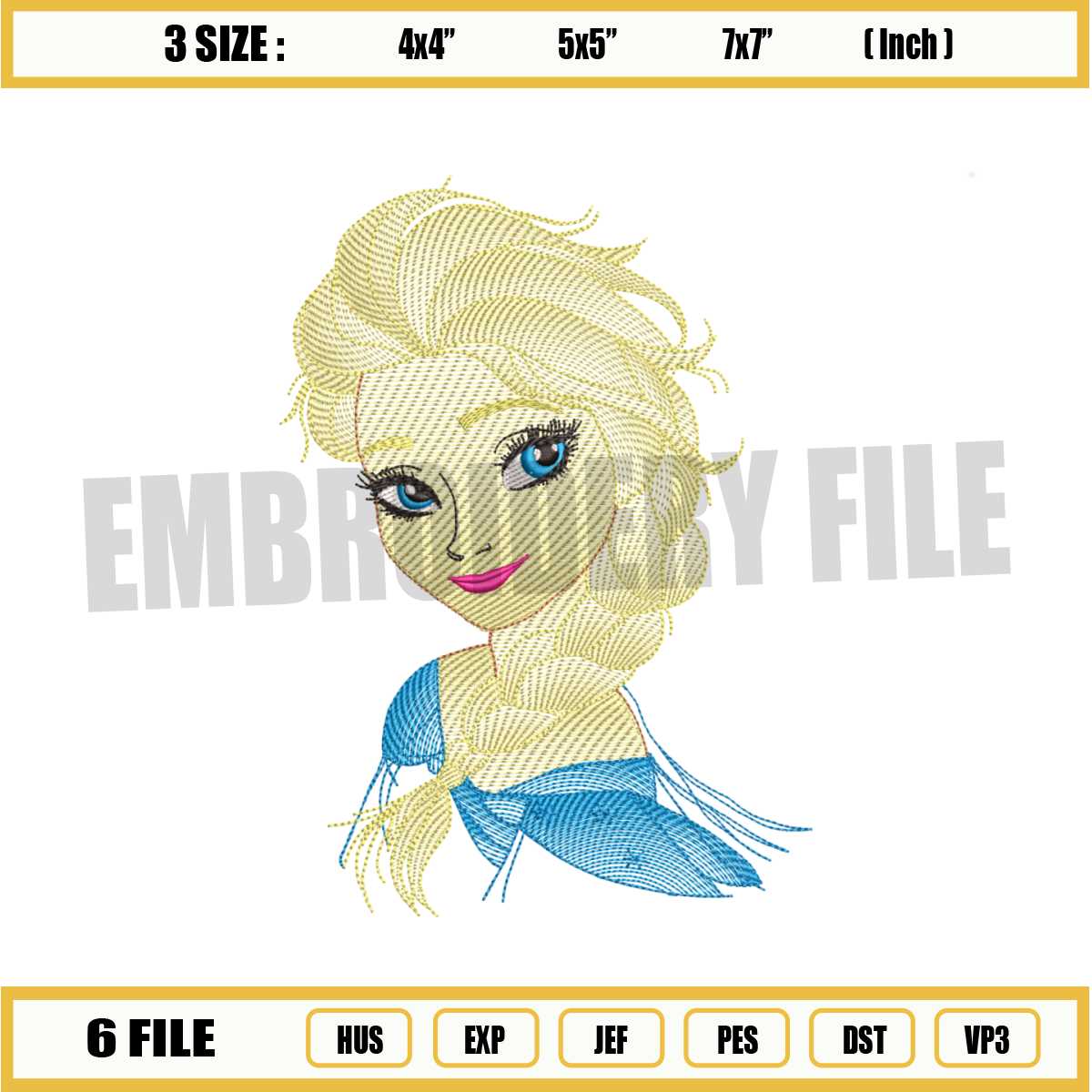 Frozen Elsa Princess Embroidery ,png | Inspire Uplift