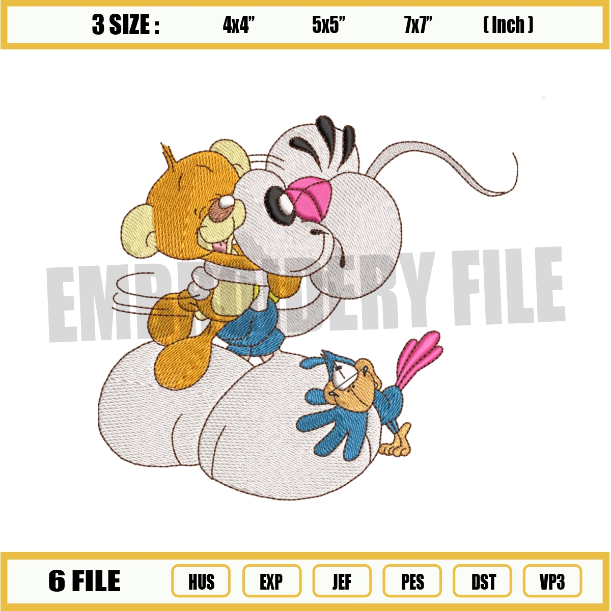 Diddl Friends Hugging Embroidery | Inspire Uplift