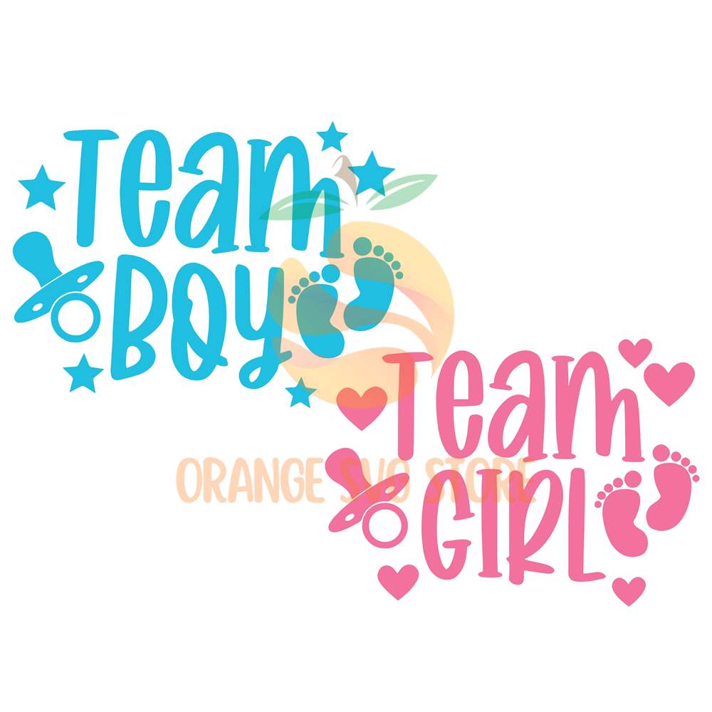 Team Girl SVG, Team Boy SVG, Gender Reveal SVG, Baby Feet sv | Inspire ...
