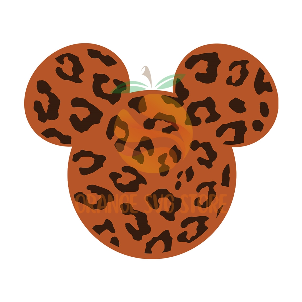 Mickey Mouse Cheetah Leopard Pattern SVG | Inspire Uplift