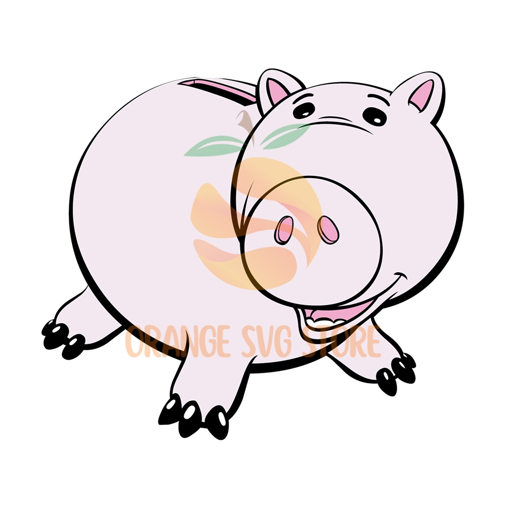 Disney Character Toy Story Cartoon Hamm Pig Vector SVG | Inspire Uplift