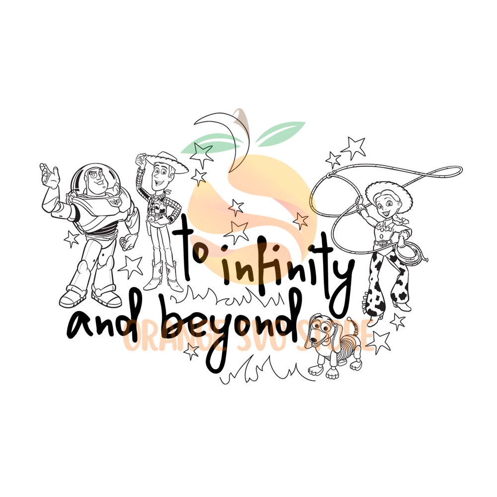To Infinity And Beyond Coloring Toy Story Woody Friends Silh | Inspire ...