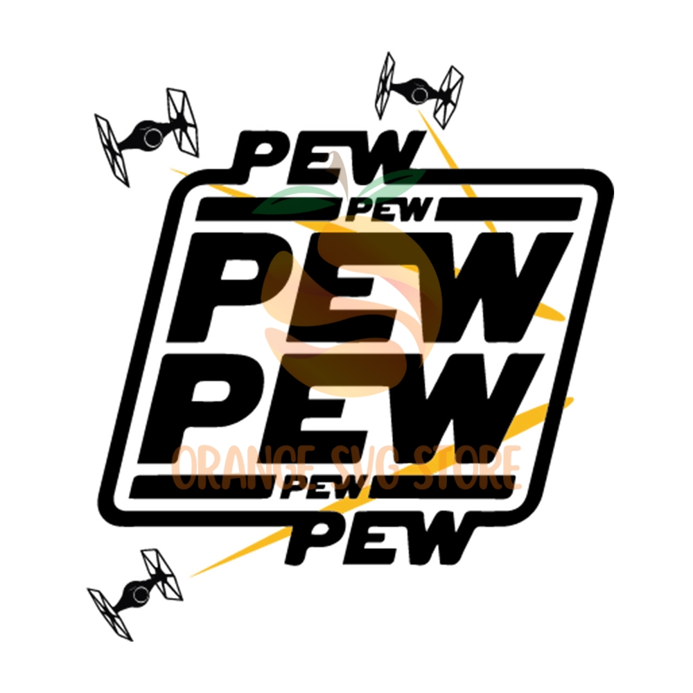 Funny Star Wars Pew Pew Tie Fighter Spaceship SVG | Inspire Uplift