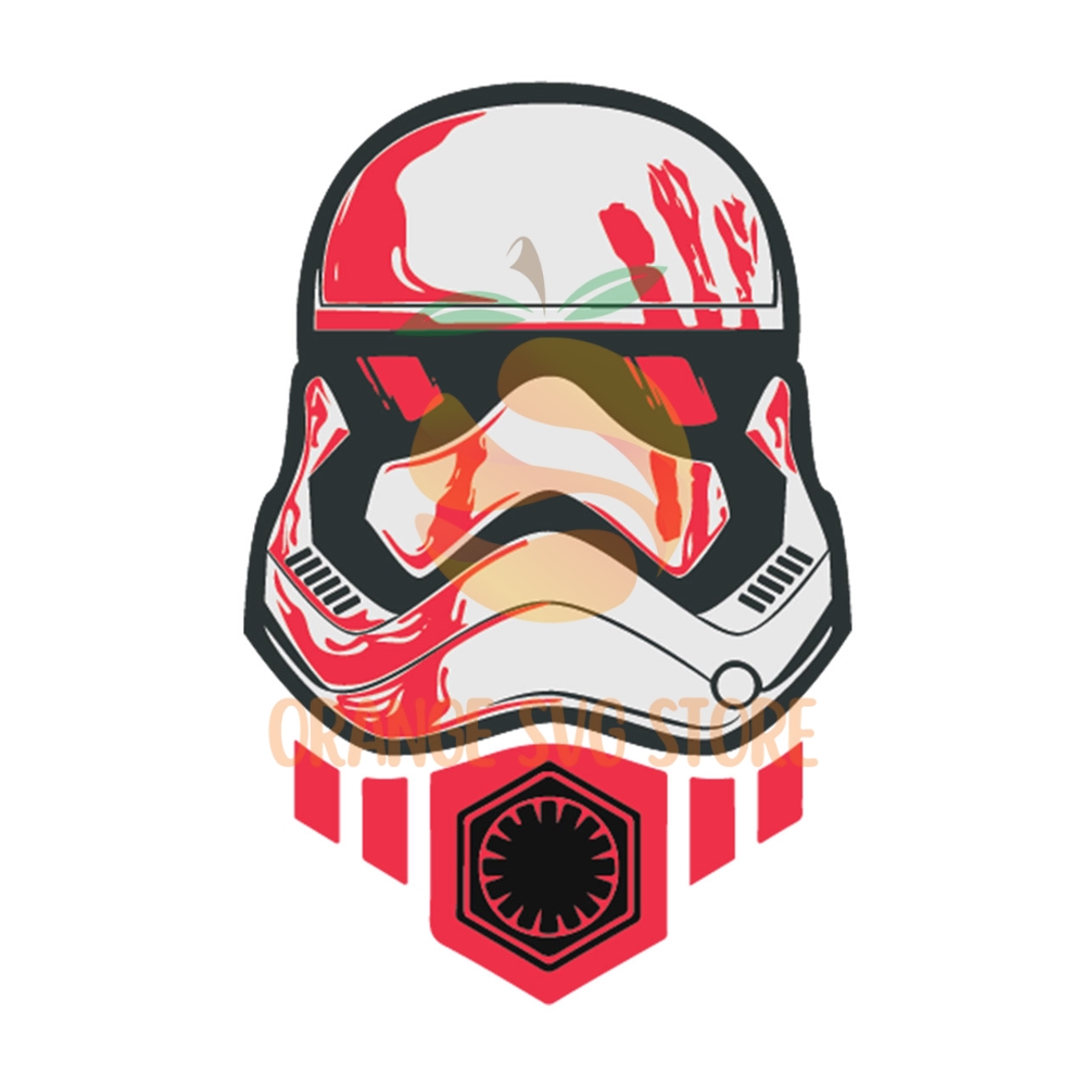 First Order Symbol Stormtrooper Army Red Helmet SVG | Inspire Uplift