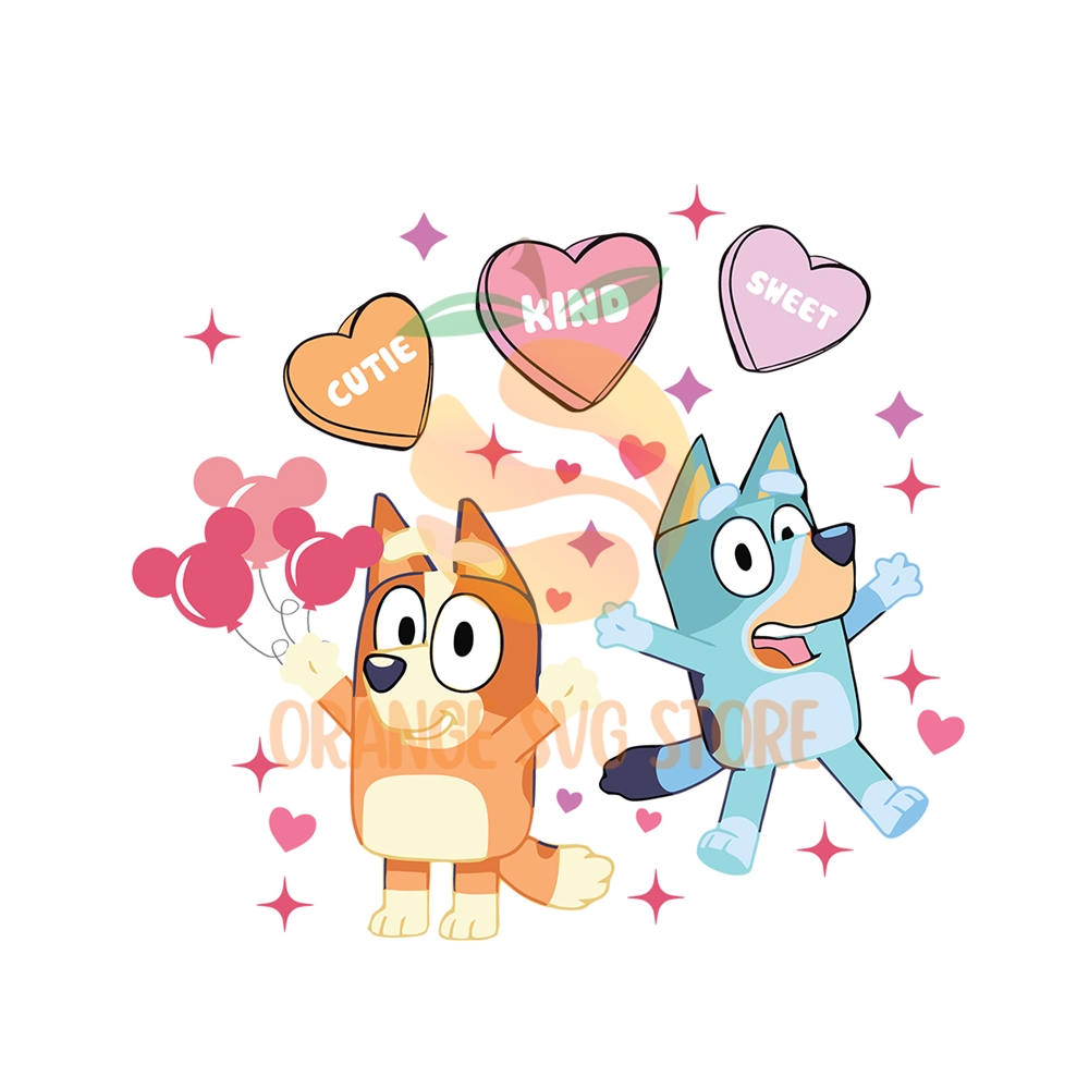 Cutie Kind and Sweet Bluey Bingo PNG | Inspire Uplift