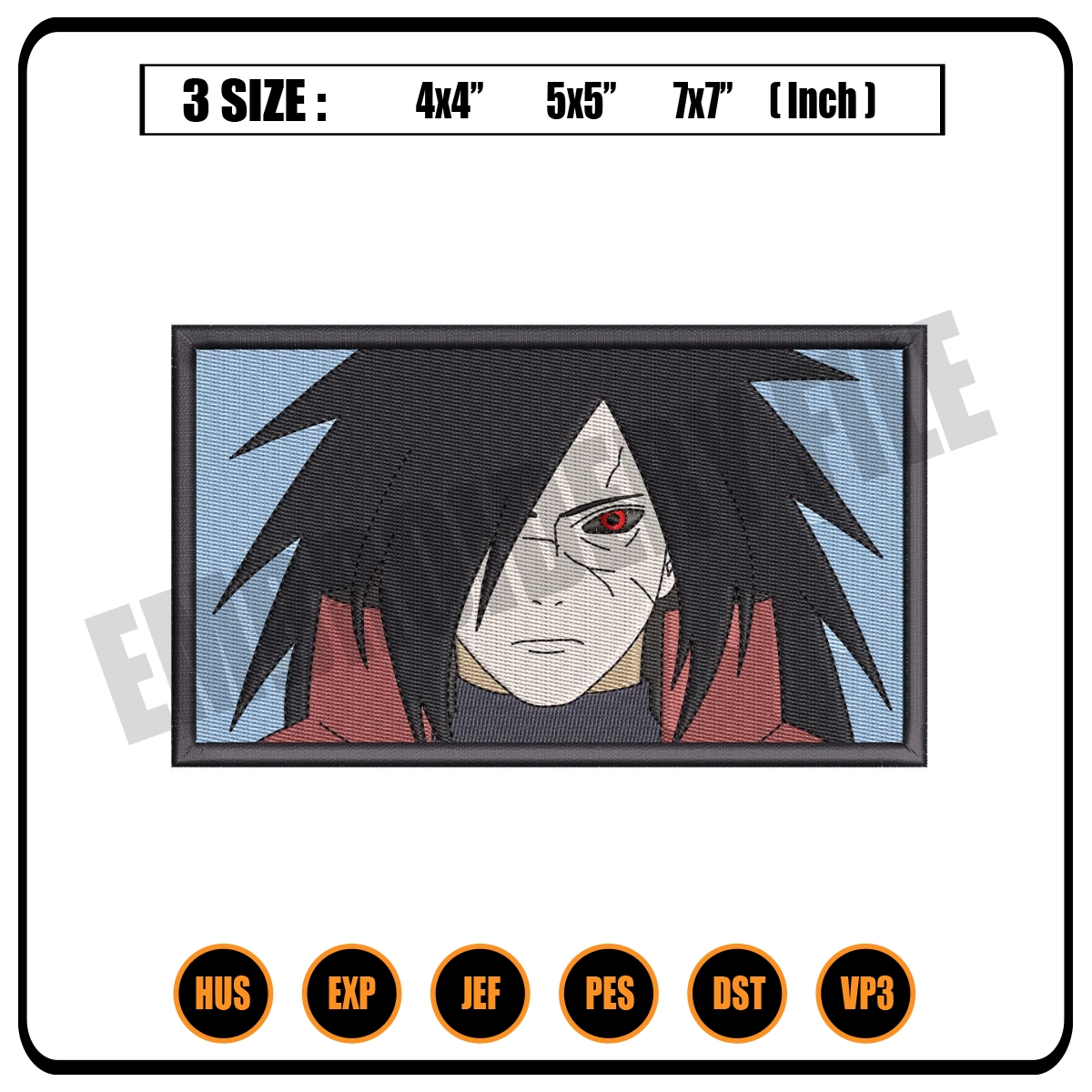 Strong Madara Uchiha Anime Embroidery Design png | Inspire Uplift