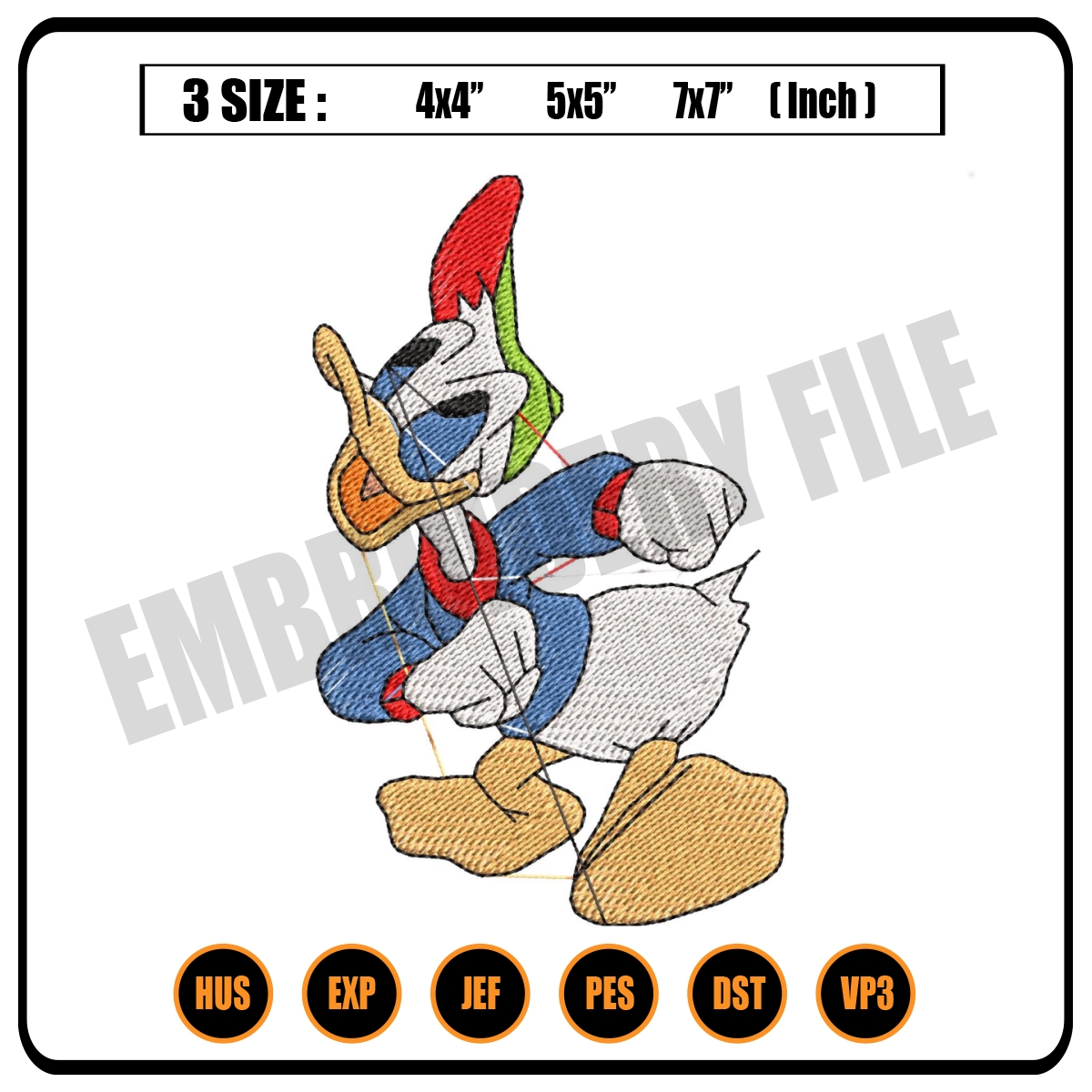 Donald Duck Embroidery Disney Design ,png | Inspire Uplift