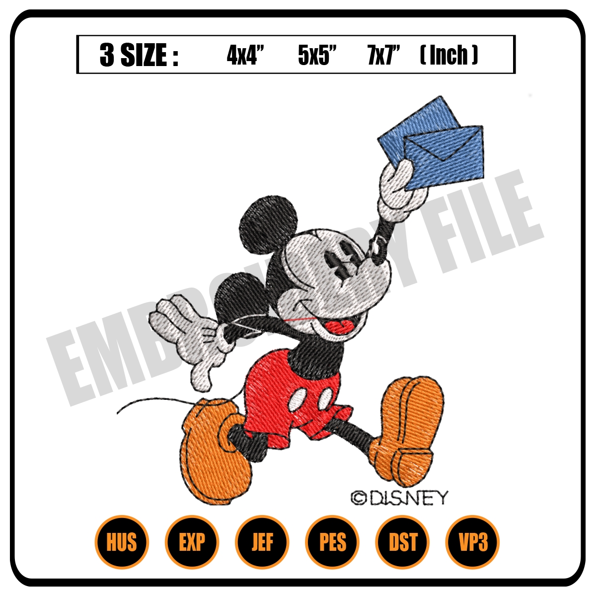 Mickey Letter Disney Embroidery Design ,png | Inspire Uplift