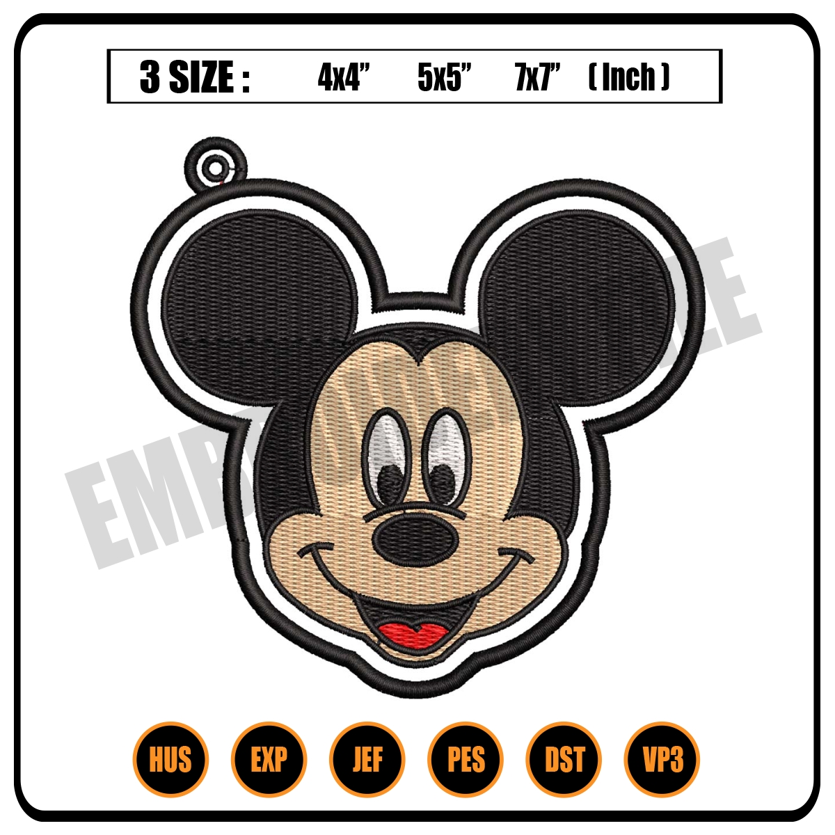 Mickey Mouse Head Sticker Embroidery Png | Inspire Uplift