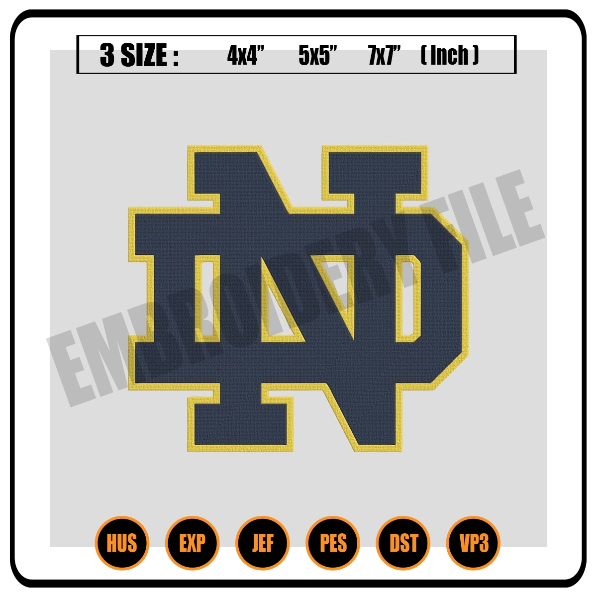Notre Dame Fighting Irish Embroidery Designs, NCAA Logo Embr | Inspire ...