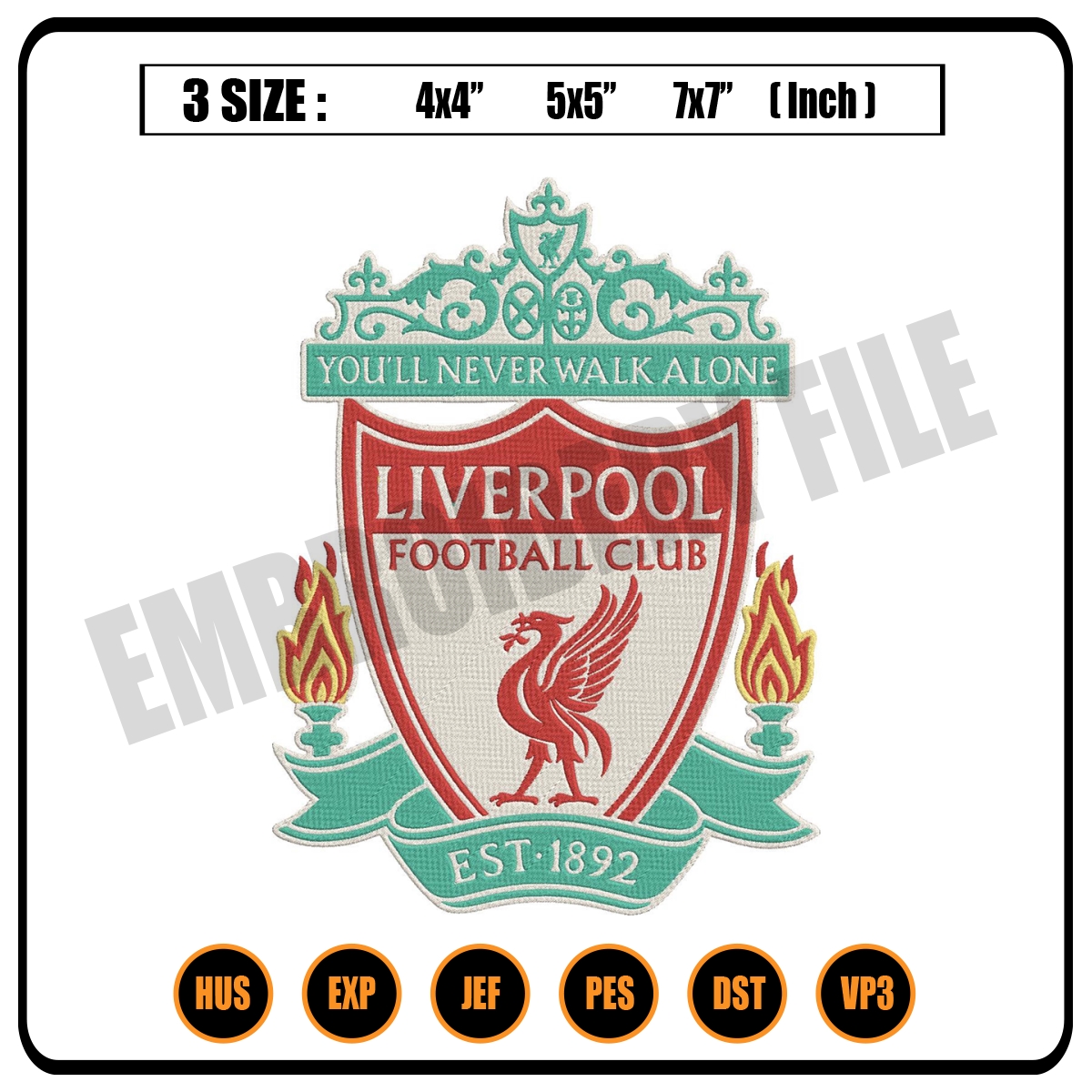 Liverpool FC Embroidery Designs, UEFA Champions League Machi | Inspire ...