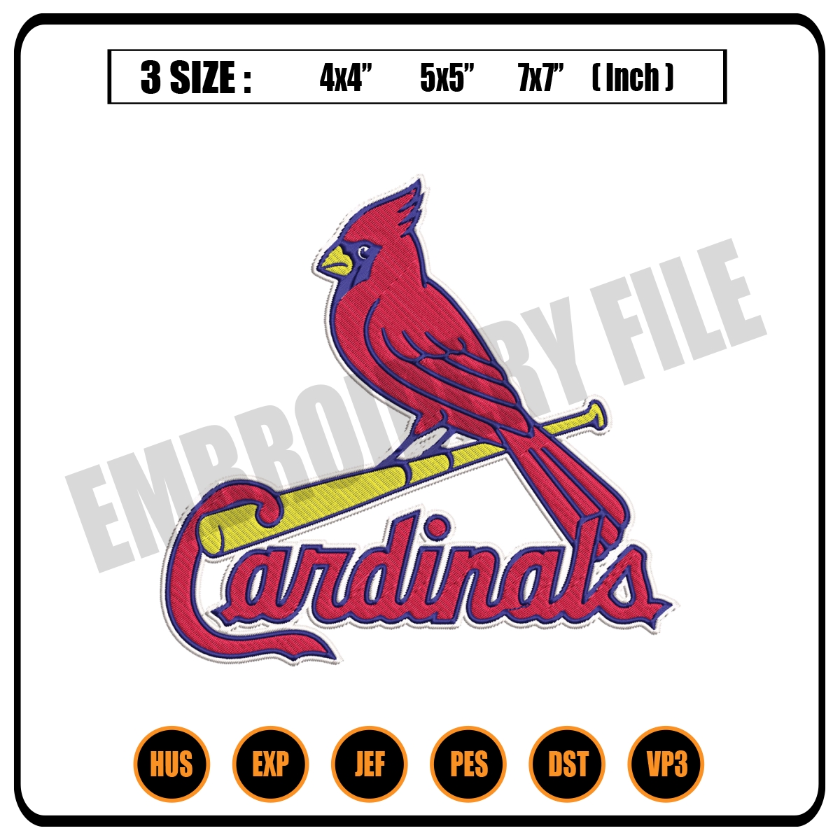 St Louis Cardinals Embroidery Designs Png | Inspire Uplift