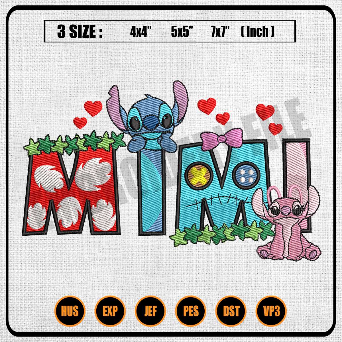 Mimi Disney Lilo And Stitch Angel Friends Embroidery | Inspire Uplift