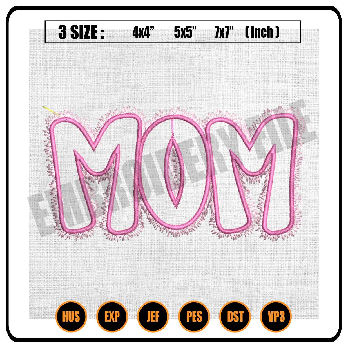 Pink Mom Lettering Machine Embroidery Design, Happy Mother D | Inspire ...