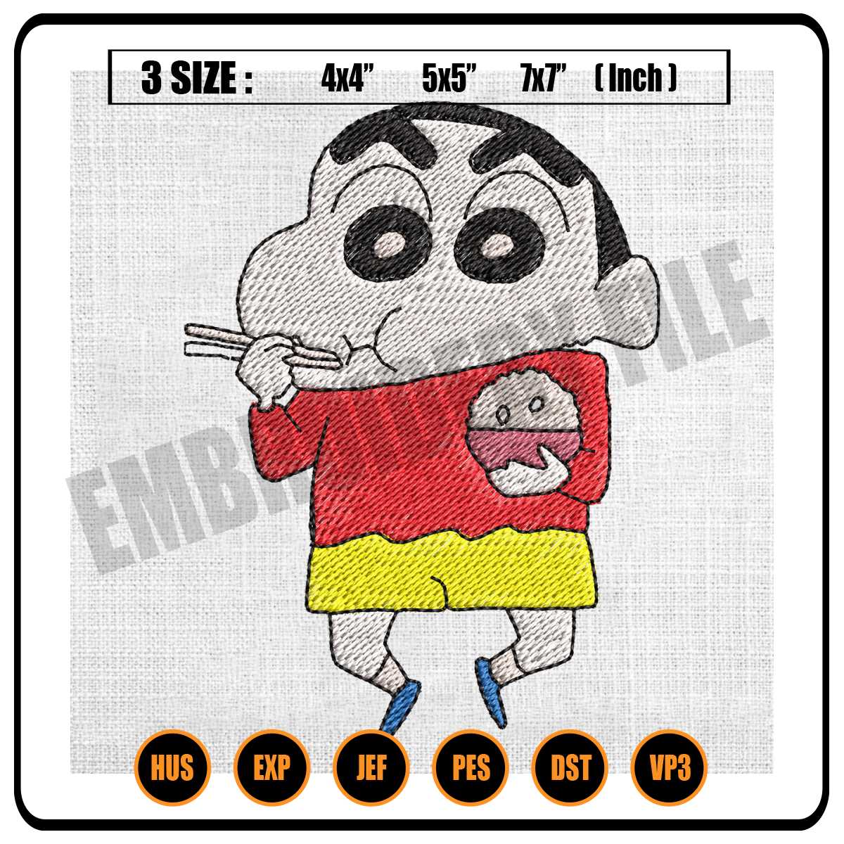 Shin Chan Embroidery Design, Crayon Shin Chan Embroidery, Ca | Inspire ...