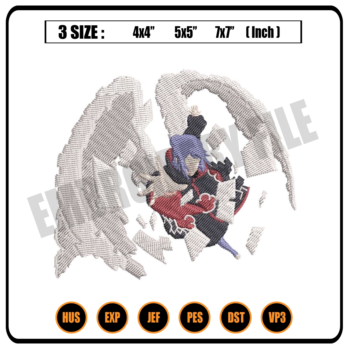 Yukata Conan Anime Embroidery Design png - Inspire Uplift