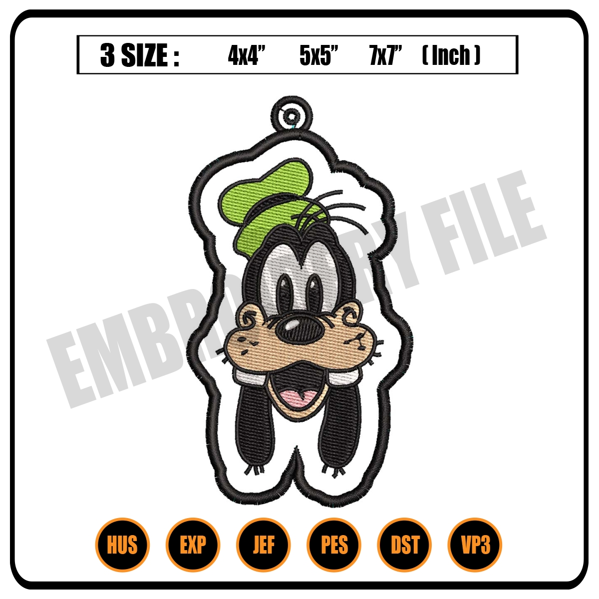 Disney Goofy Sticker Embroidery Png | Inspire Uplift