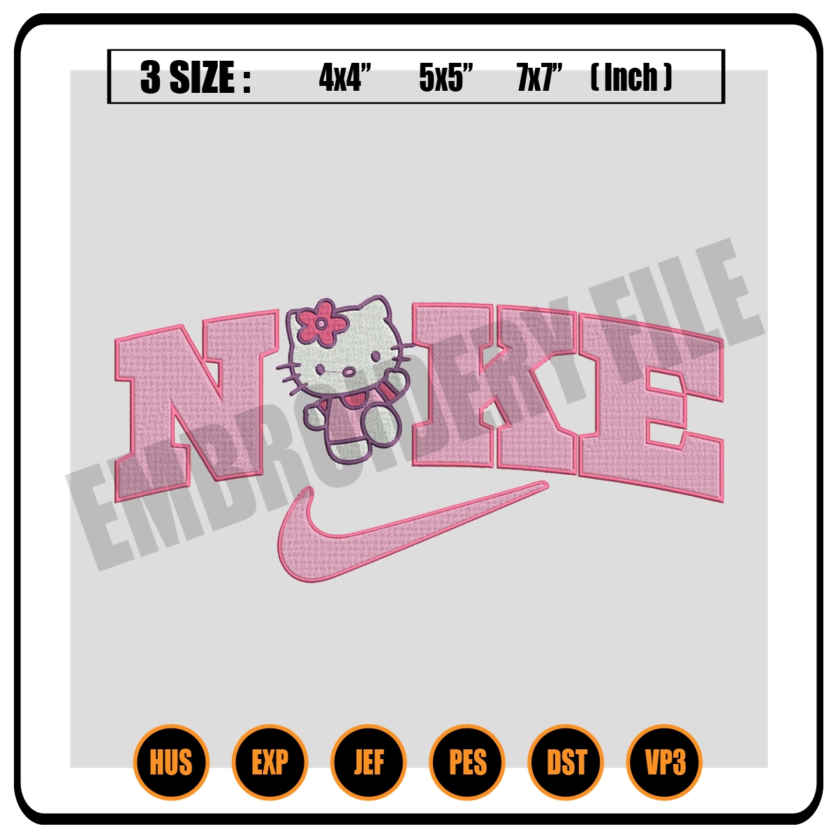 Nike Hello Kitty Embroidery Design, Nike Anime Embroidery De | Inspire ...
