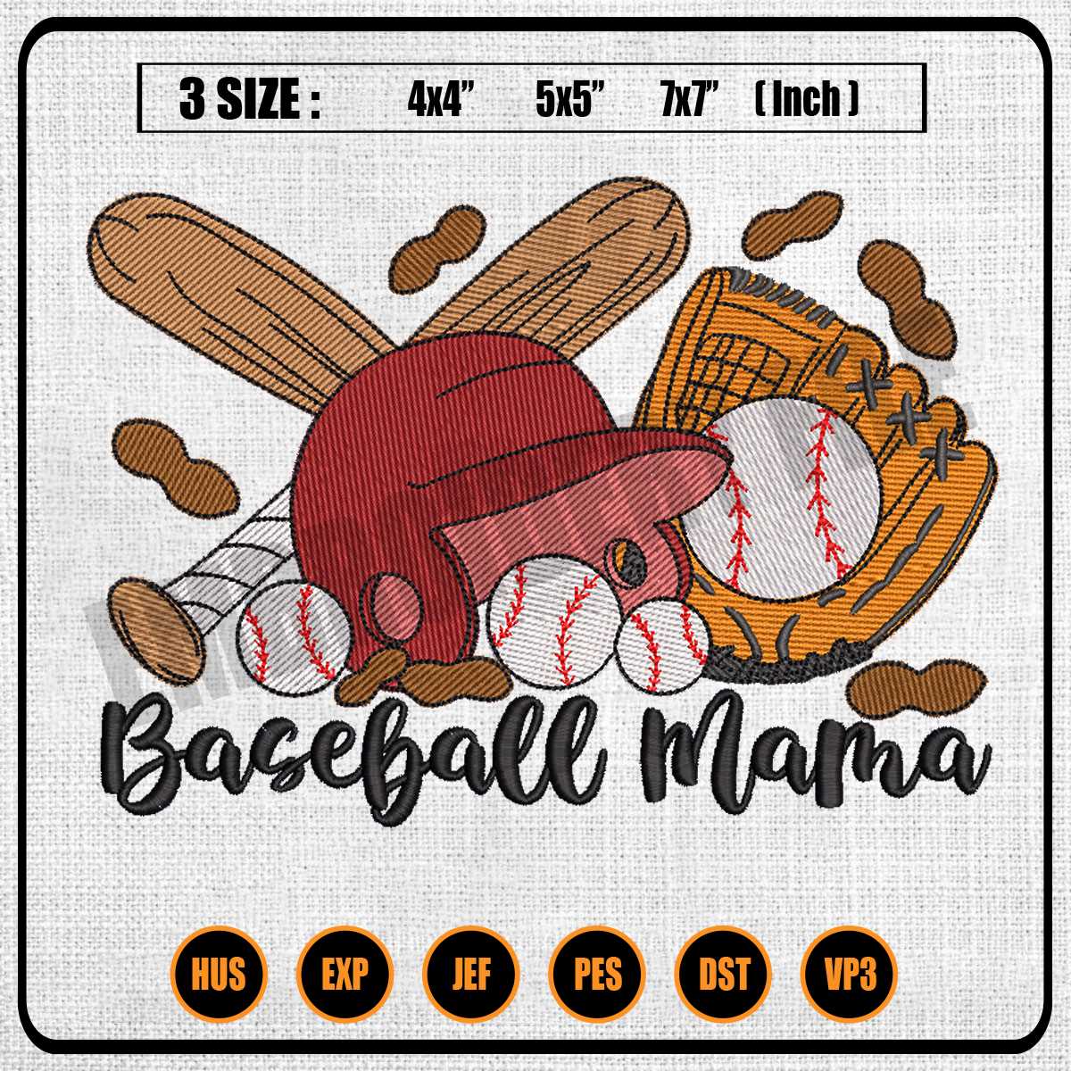 Baseball Mama Sport Helmet Embroidery | Inspire Uplift