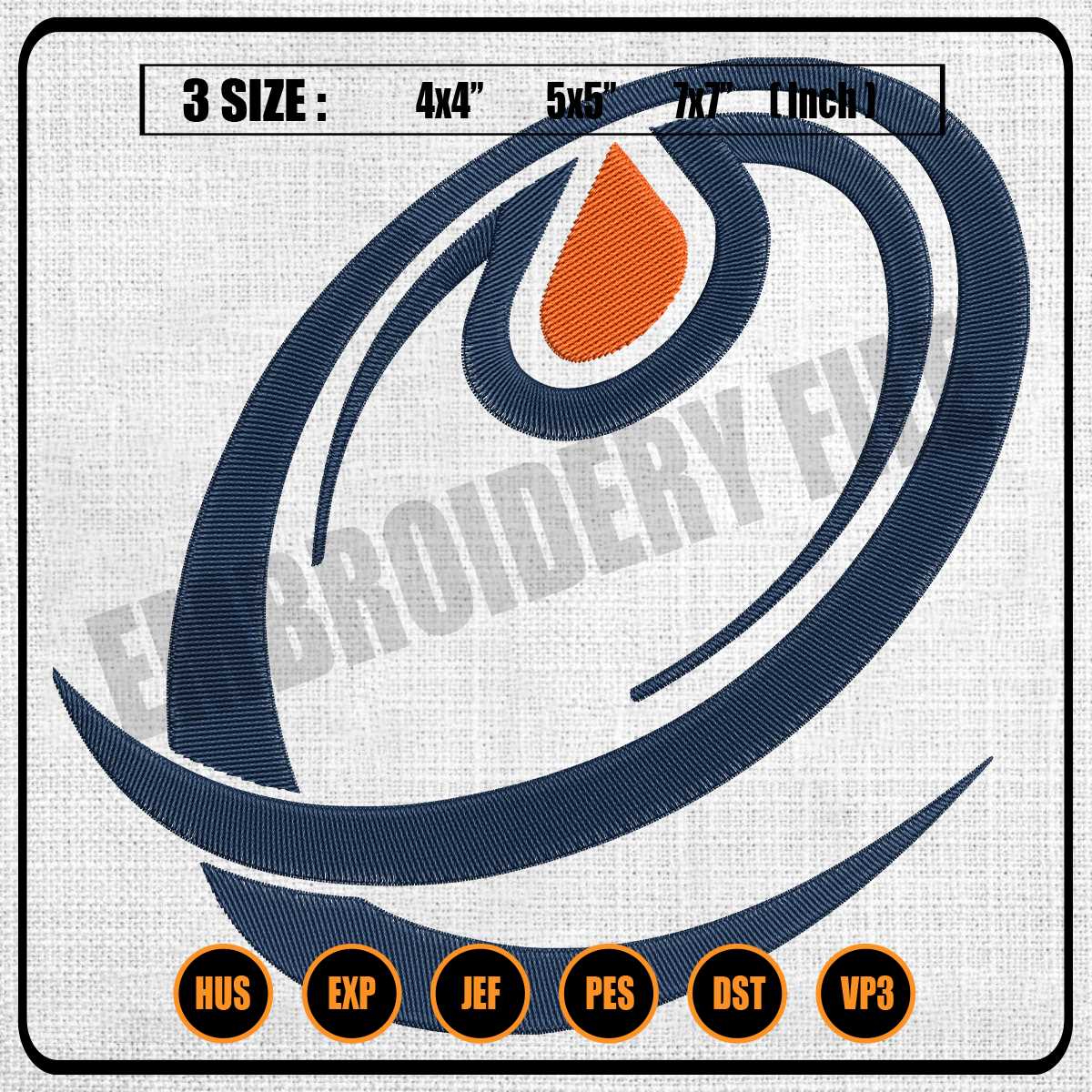 Edmonton Oilers Foundation Logo Embroidery, NHL Embroidery, | Inspire ...