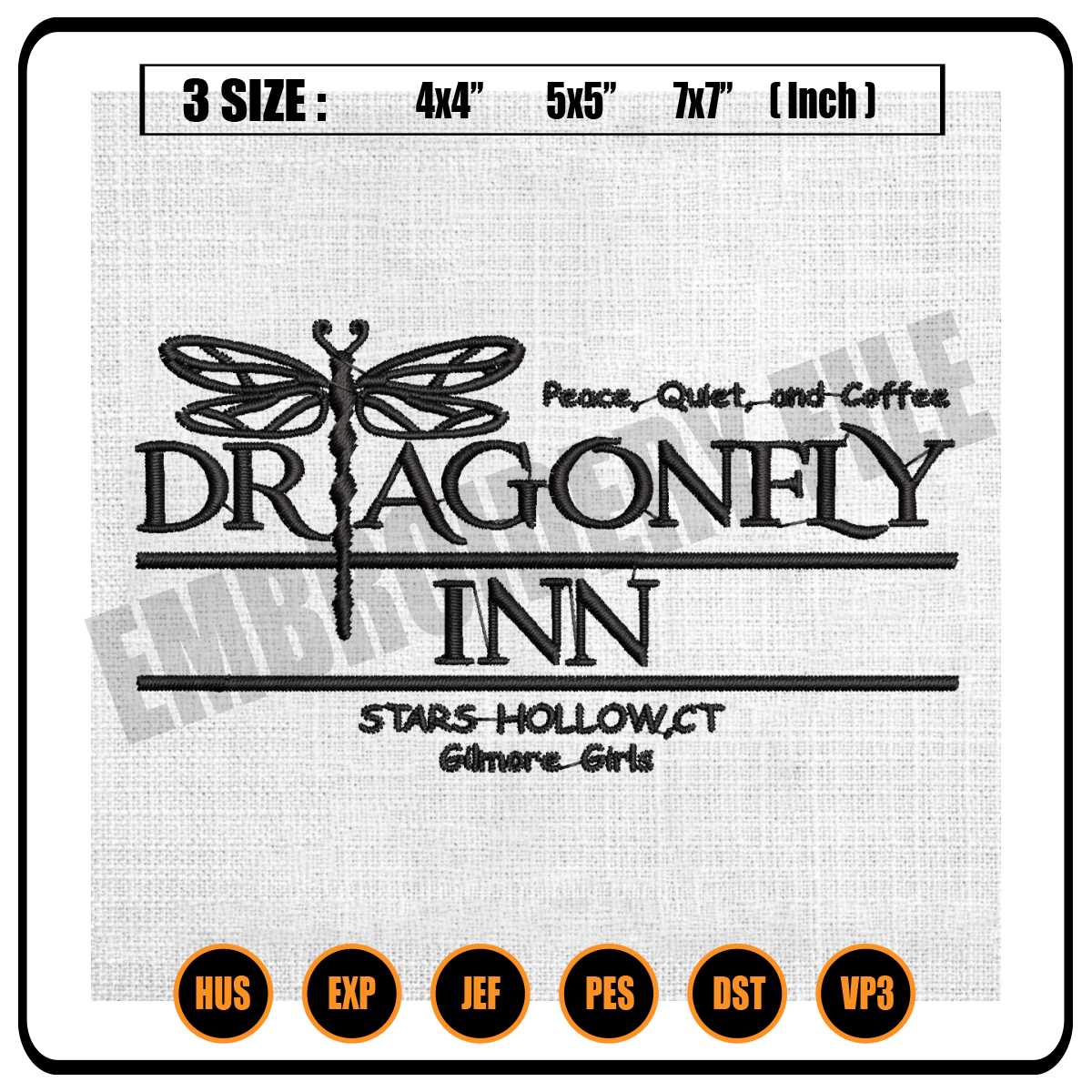 Gilmore Girls Dragonfly Inn Embroidery Design, Holiday Inn E | Inspire ...