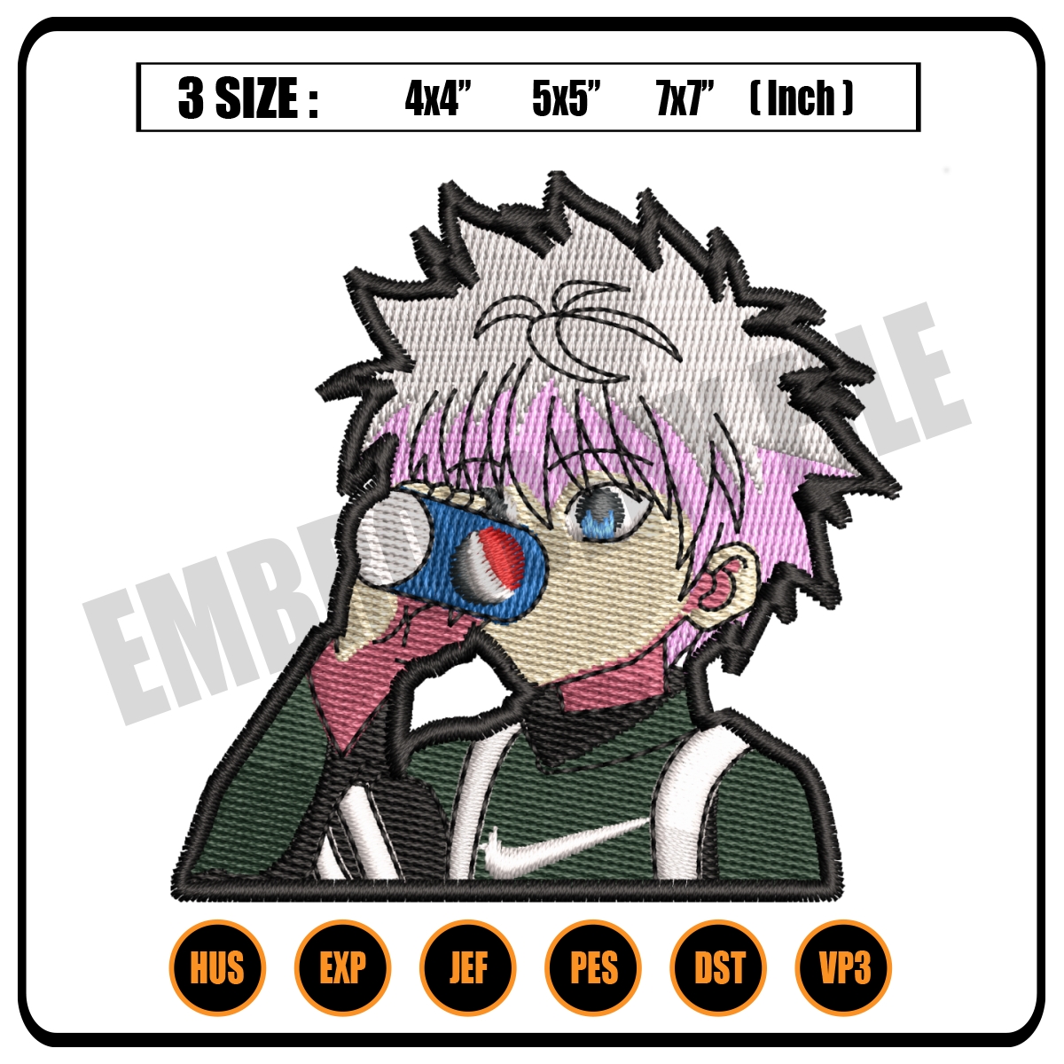 Zoldyck Killua Drink Pepsi Anime Embroidery File - Inspire Uplift