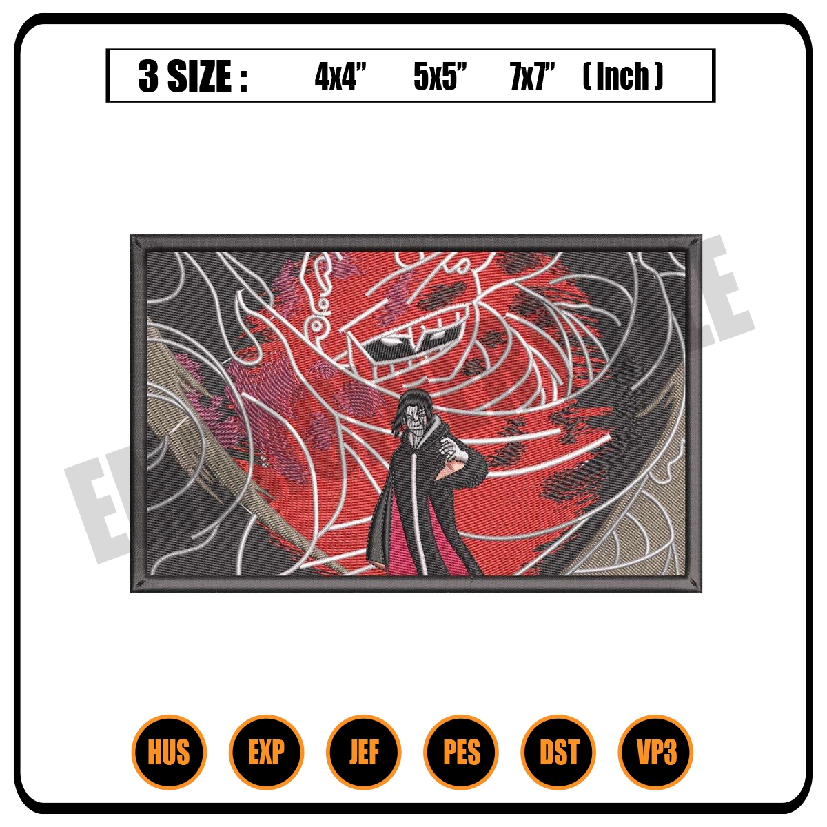 Itachi Sharingan Anime Embroidery Design png - Inspire Uplift