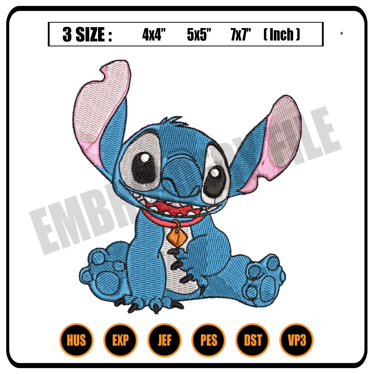 Smiling Stitch Machine Embroidery Png - Inspire Uplift