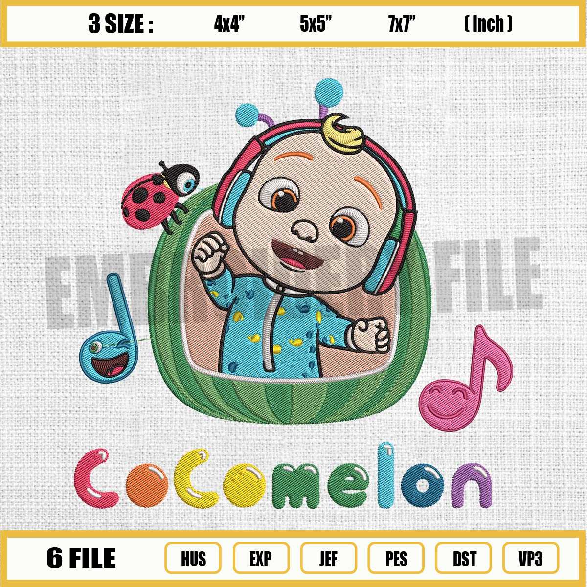 Cocomelon Embroidery Designs | Inspire Uplift