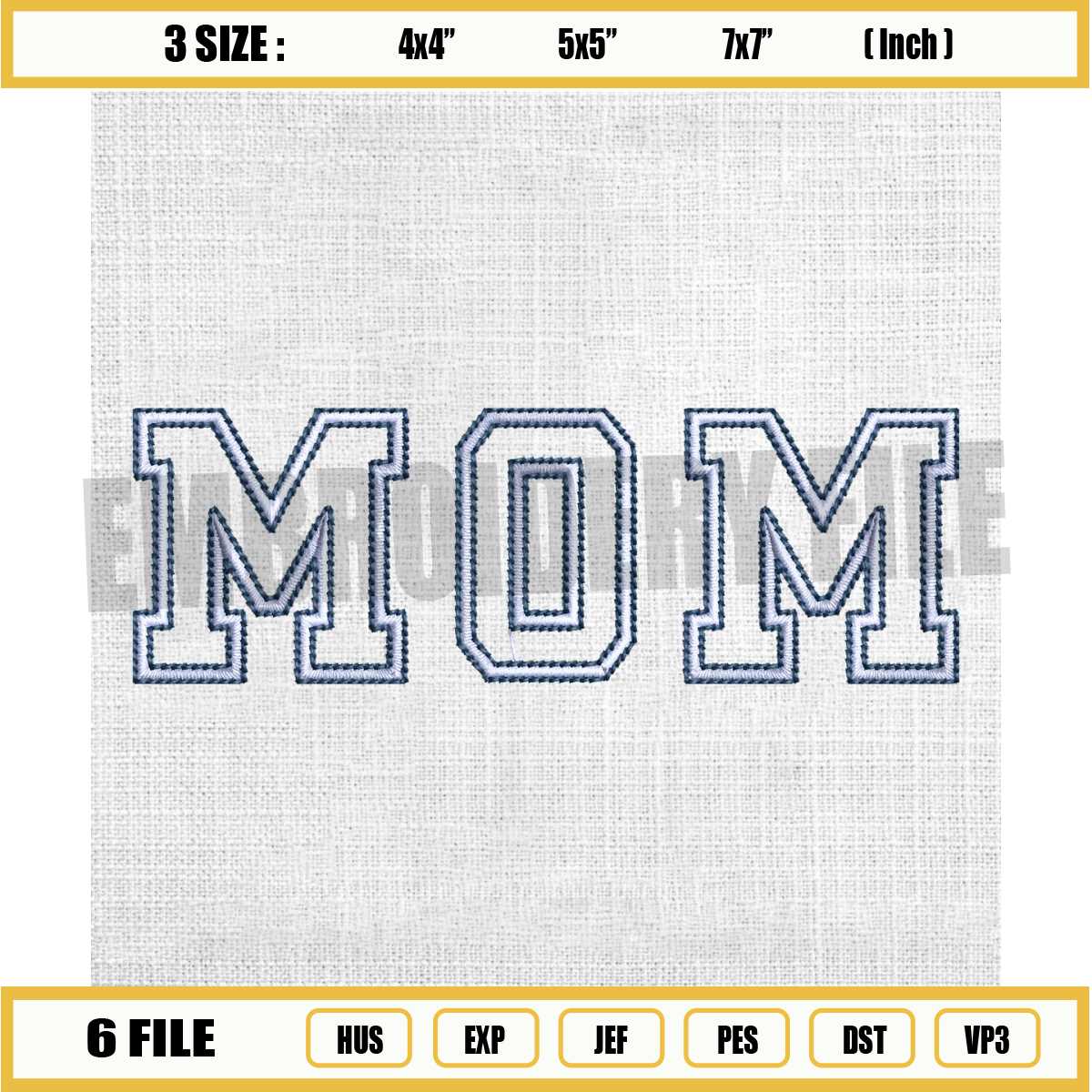 Mom Machine Embroidery Design, Mother's Day Embroidery, Moma | Inspire ...