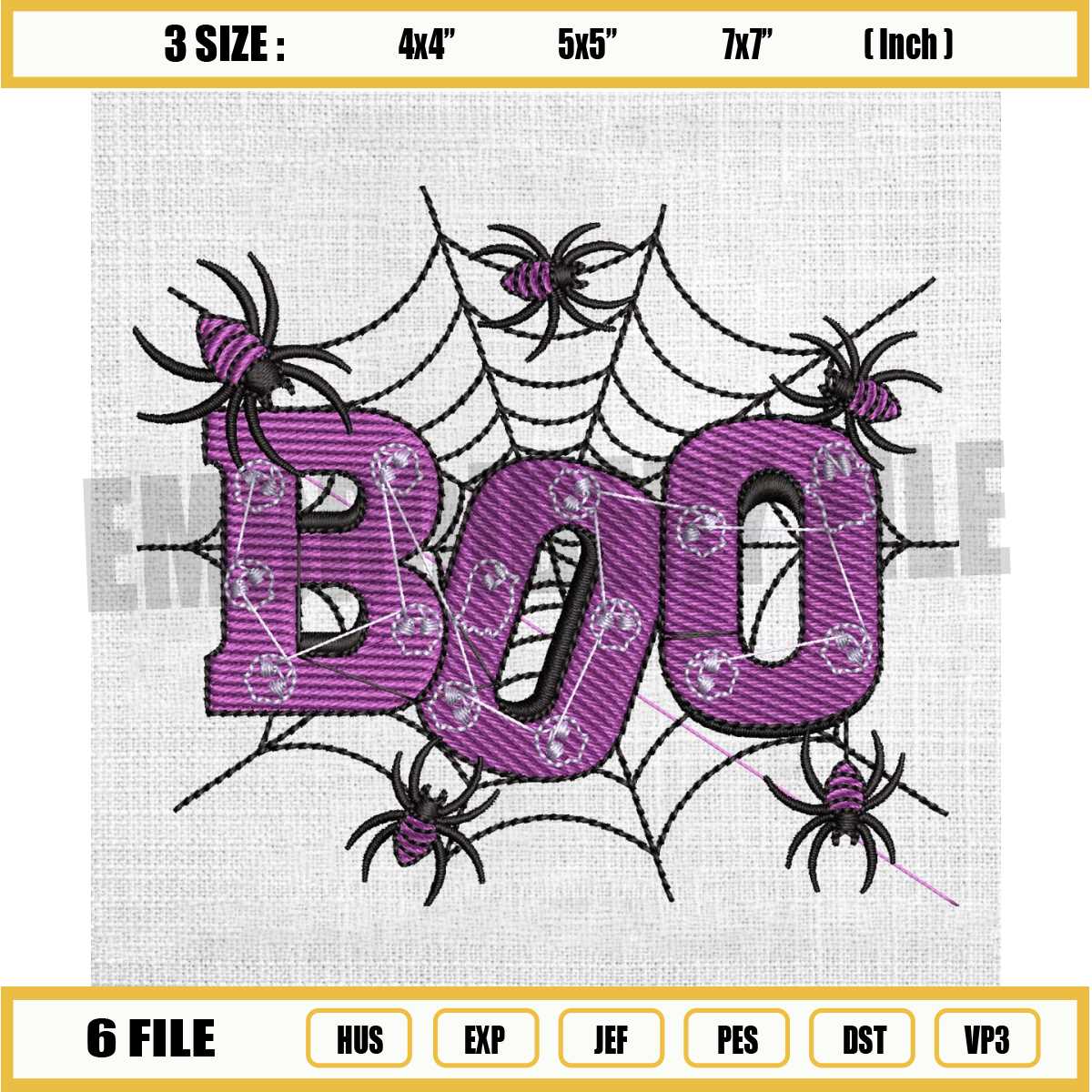 Spooky Boo Spider Embroidery Design, Happy Halloween Embroid | Inspire ...