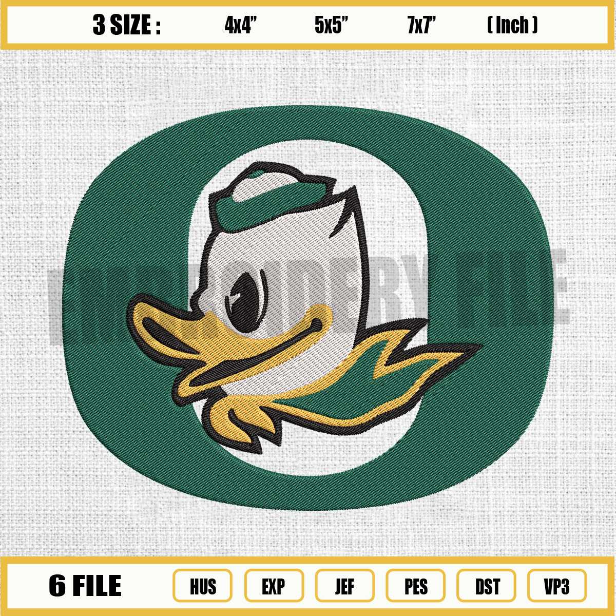 Oregon Ducks Mascot Logo Embroidery, NCAA Logo Embroidery De | Inspire ...