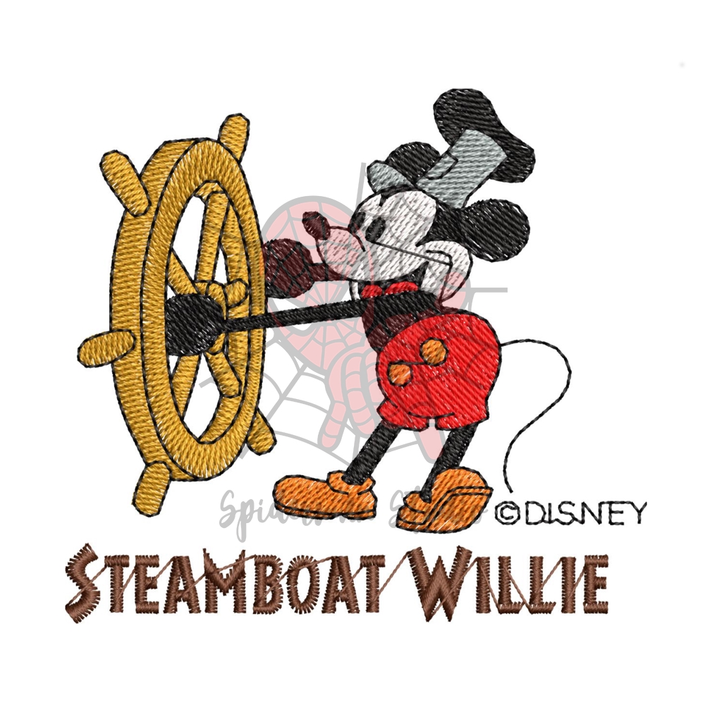 Steamboat Willie Disney Embroidery ,png - Inspire Uplift