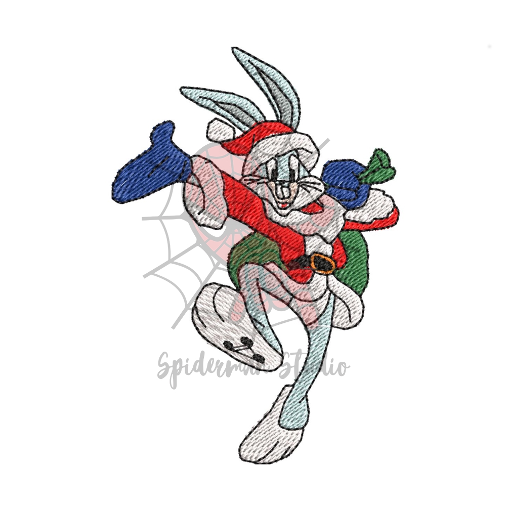 Bugs Bunny Santa Claus Embroidery | Inspire Uplift