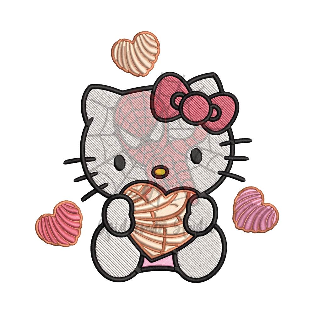 Concha Hello Kitty Embroidery Design Png | Inspire Uplift
