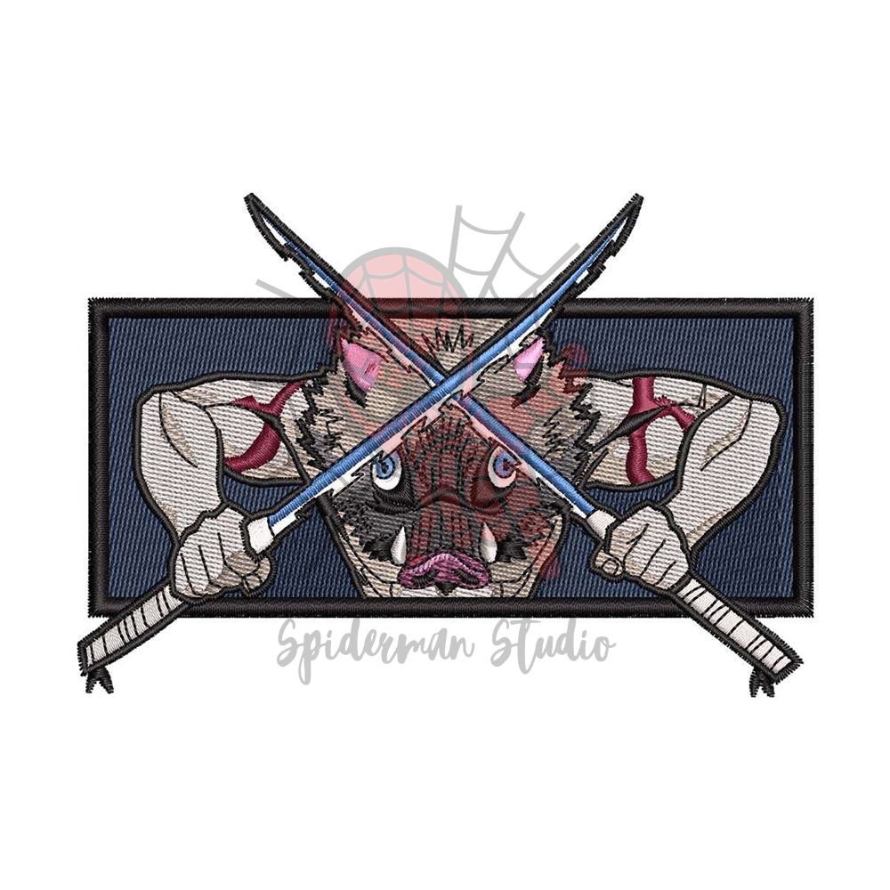 Hashibira Inosuke Swords Anime Embroidery Design png | Inspire Uplift