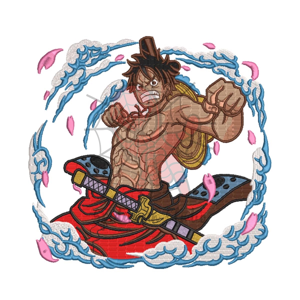monkey d luffy embroidery design png | Inspire Uplift