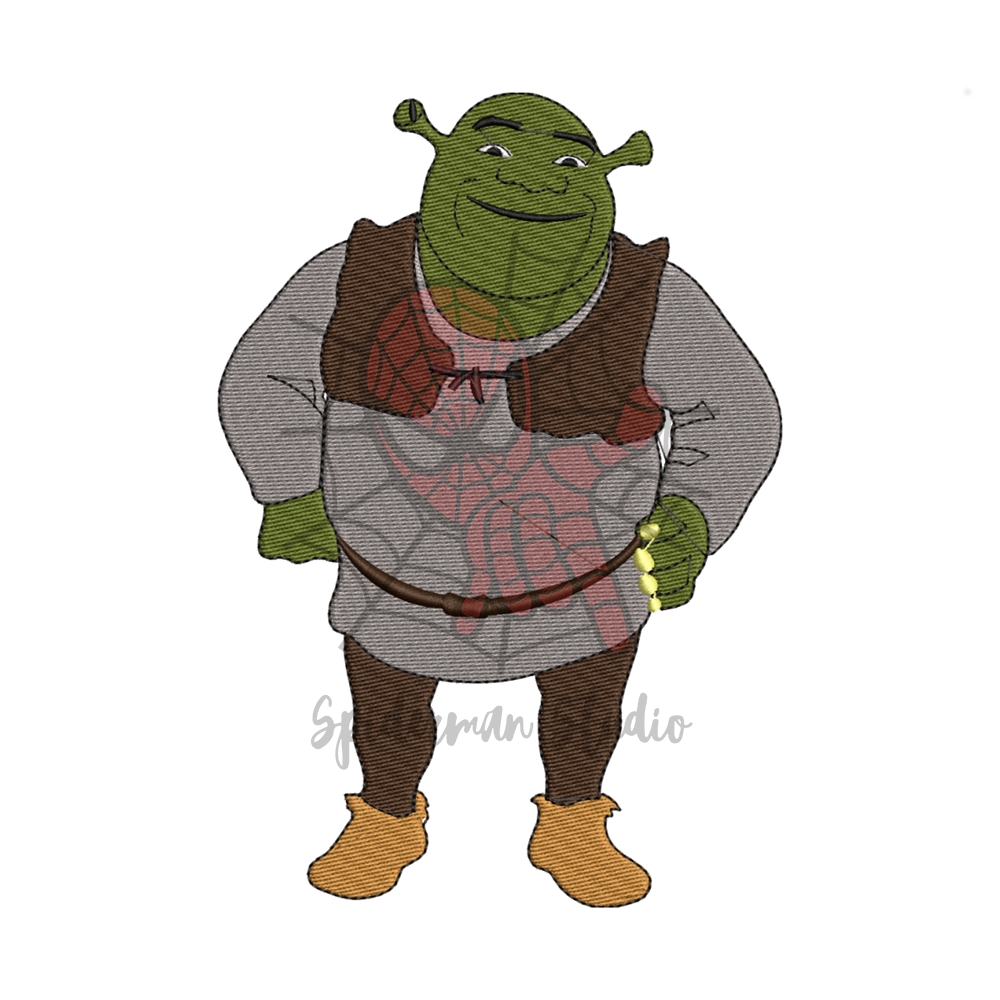 Standing Shrek Embroidery Png | Inspire Uplift