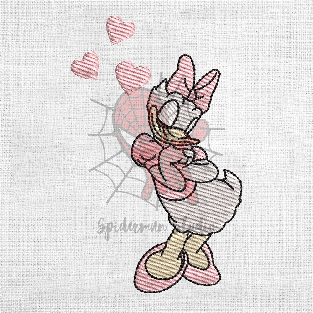 Disney Cute Girl Love Daisy Duck Design Embroidery | Inspire Uplift