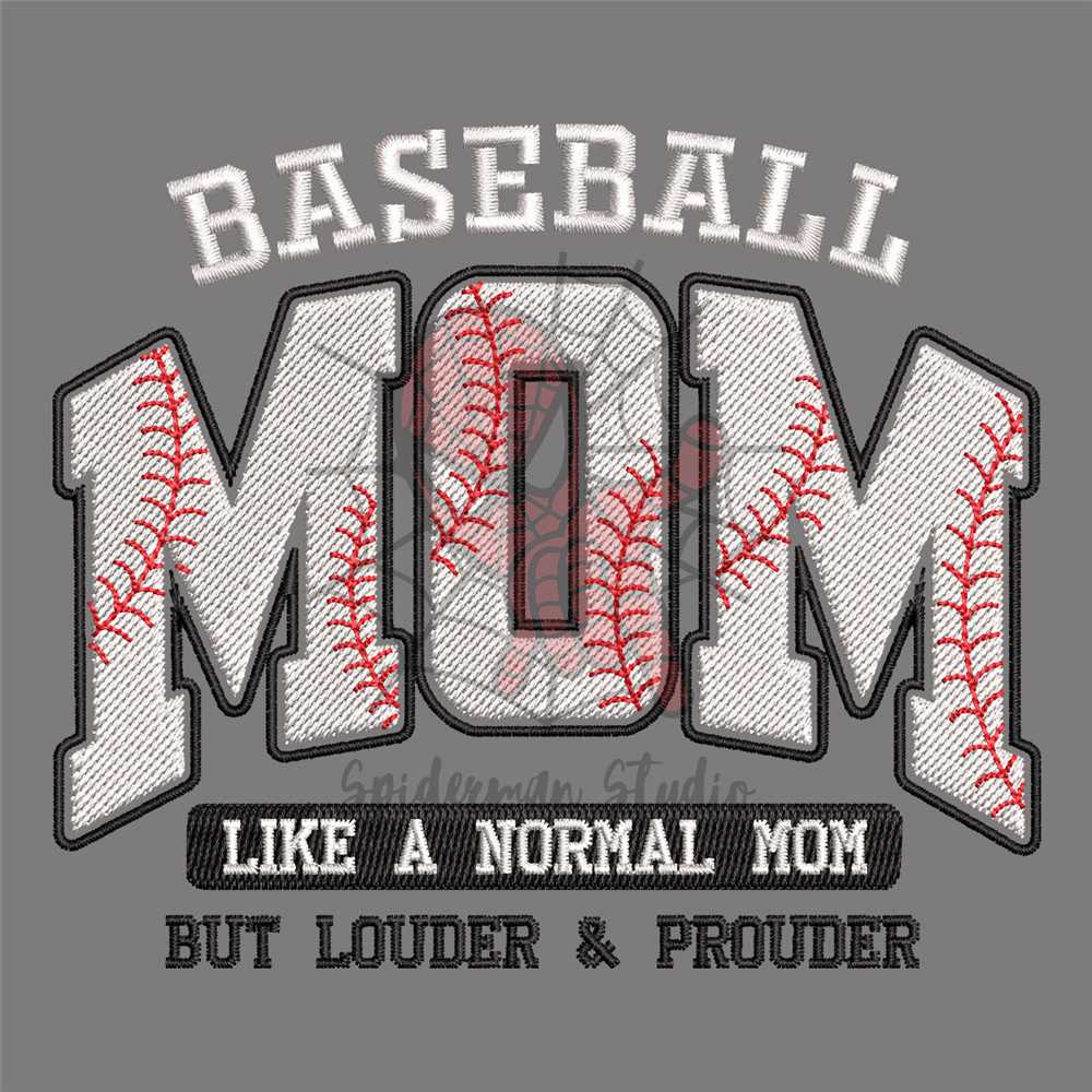 Baseball Mom Like A Normal Mom But Louder And Prouder Embroi | Inspire ...