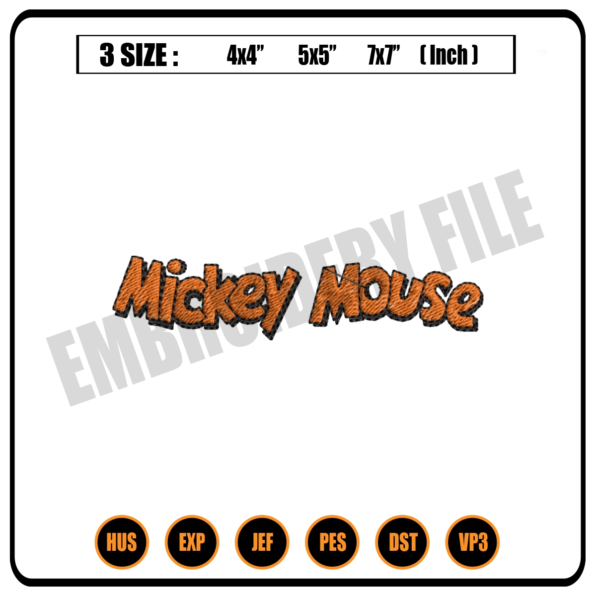 Disney Mickey Mouse Logo Embroidery | Inspire Uplift
