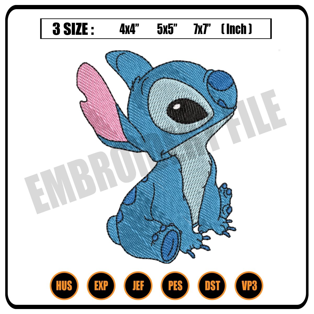 Cute Stitch Machine Embroidery Png | Inspire Uplift