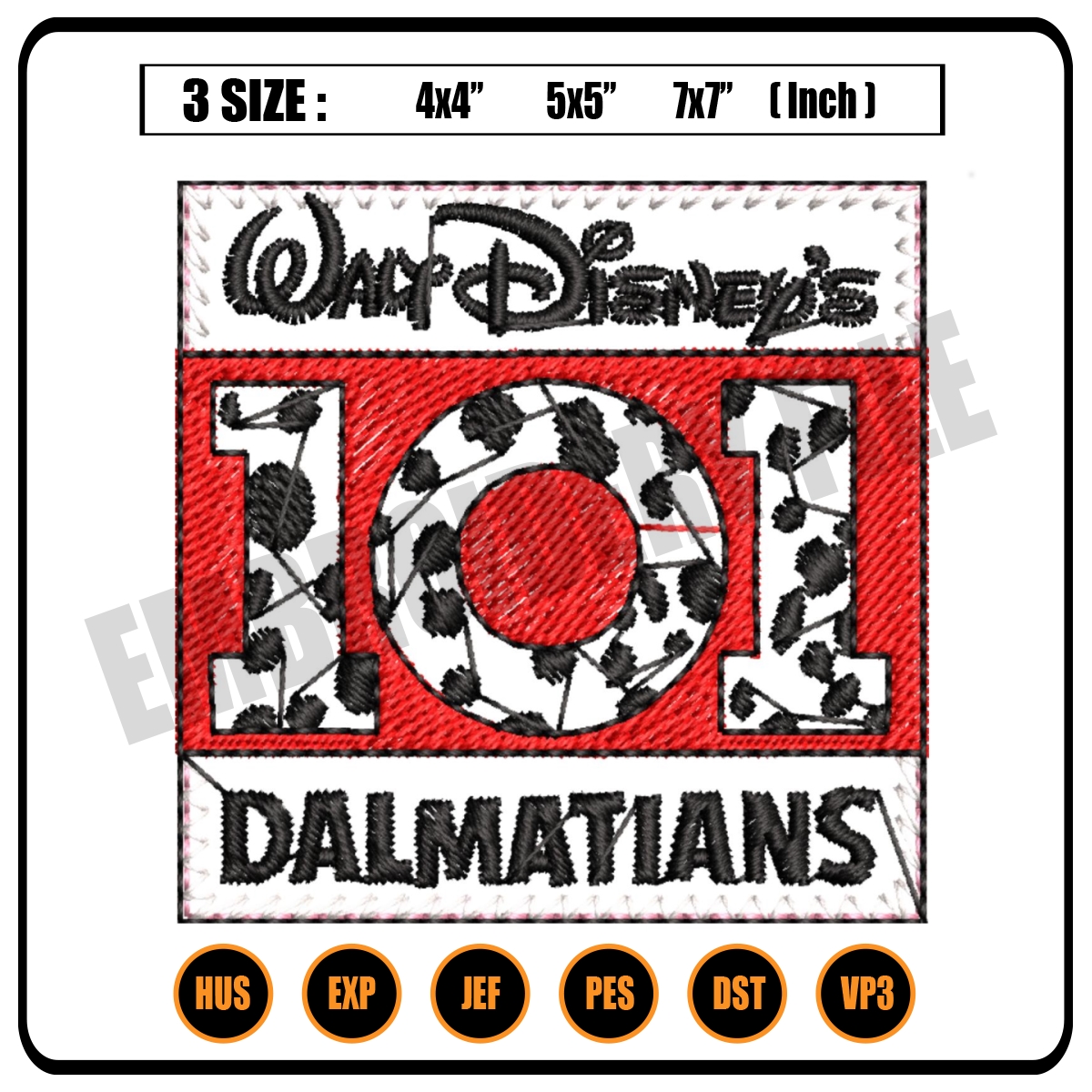 Walt Disney 101 Dalmatians Logo Embroidery ,png | Inspire Uplift
