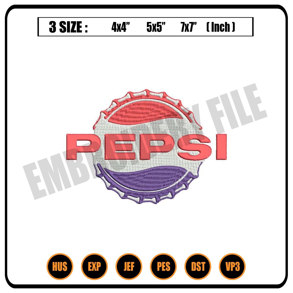 Pepsi Embroidery logo for polo shirt,logo Embroidery, Embroi | Inspire ...