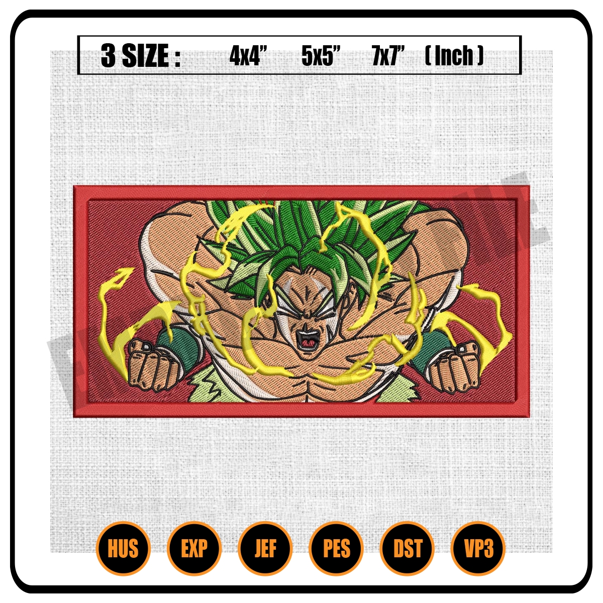 Super broly embroidery design Dragonball | Inspire Uplift